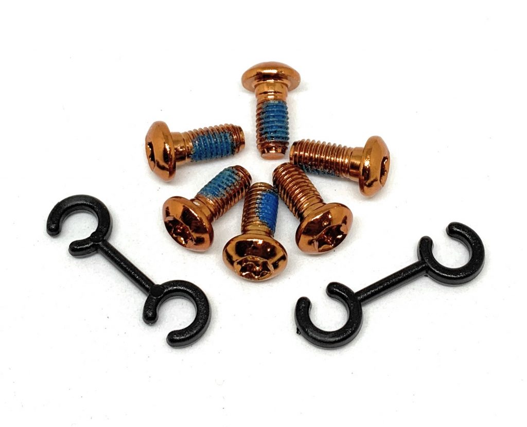 Ti Alloy Bolts Orange M5 x 10mm pack of 6pcs - Hardheaded Ram - Bicycle ...